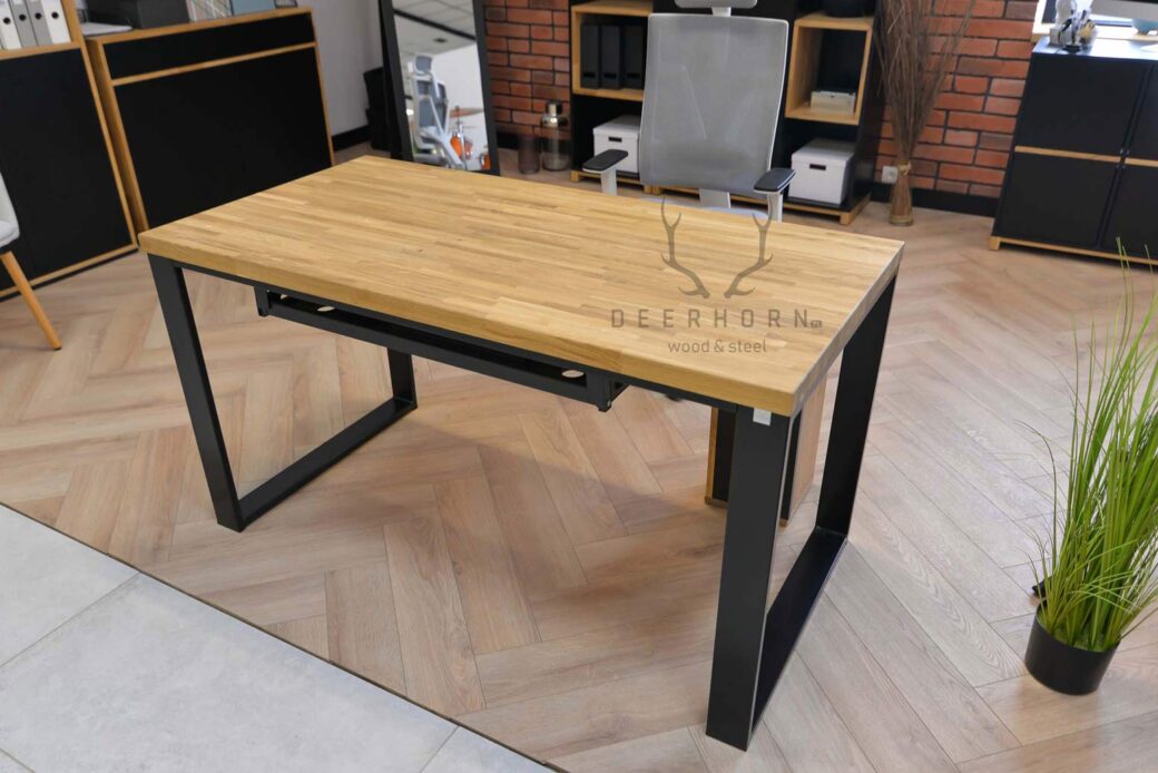 Pozioma listwa podblatowa na kable do biurka loft premium